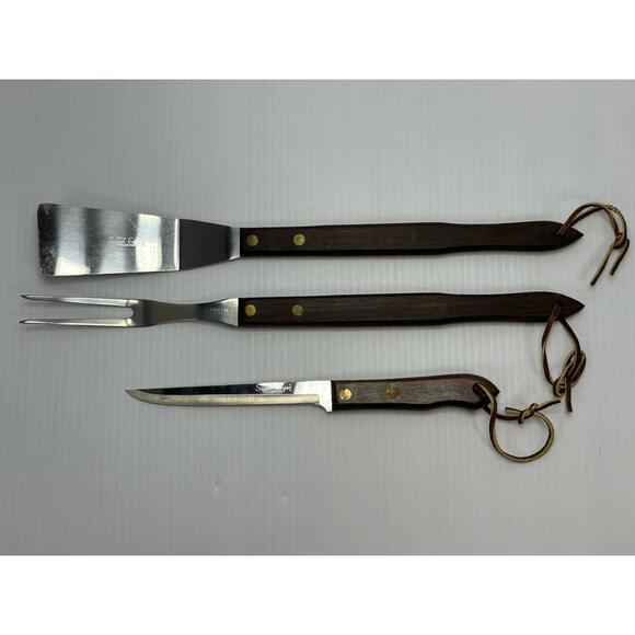 Kitchen | Vintage Utica Super Edge Stainless Spatula Meat Fork Knife ...
